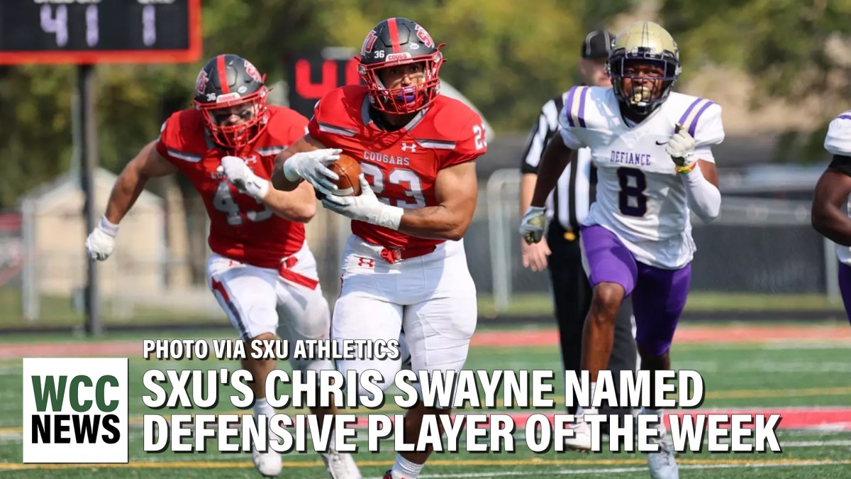 SXU’s Chris Swayne Named Defensive Player of the Week – Will Cook ...